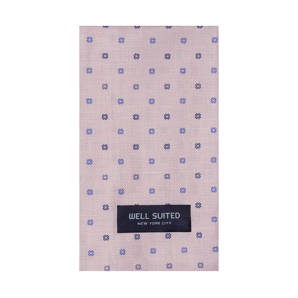 Pink Pattern Straight Fold Pocket Square - Well Suited